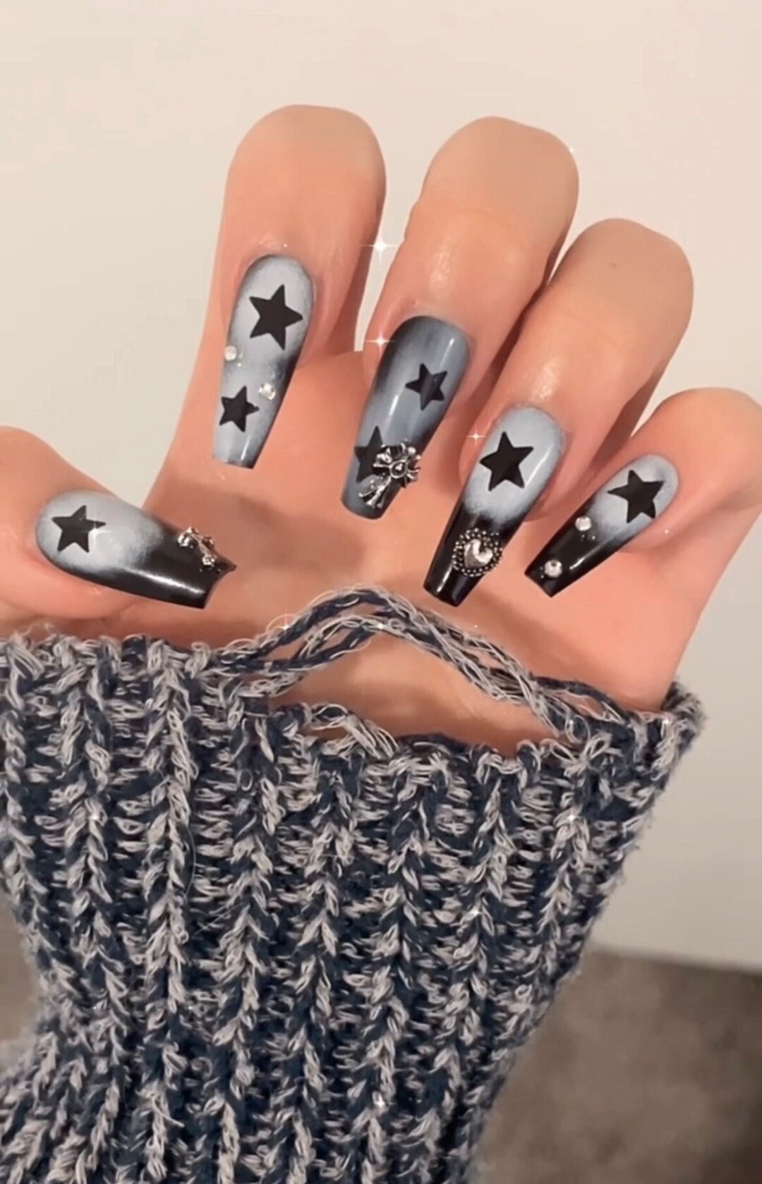 Galaxy Stars Handmade Press on Nails - Etsy