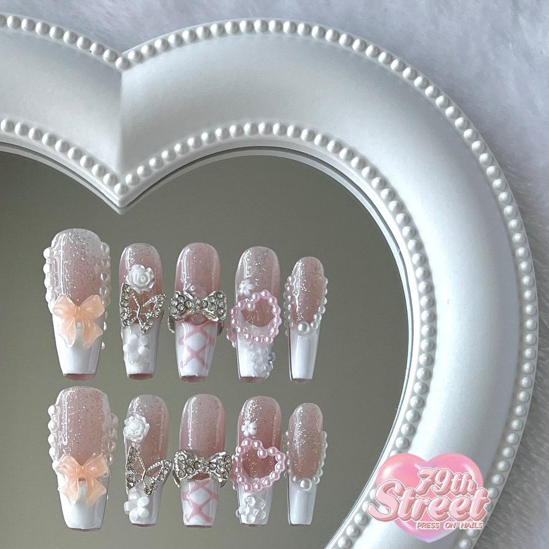 Pretty Dolly Handmade Aesthetic Press on Nails - Etsy