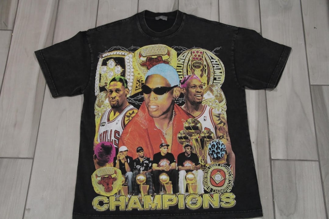 Rare Dennis Rodman Graphic Championship T Shirt Medium. - Etsy