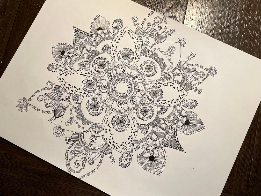 Jumbo Mandala Coloring Book - Etsy