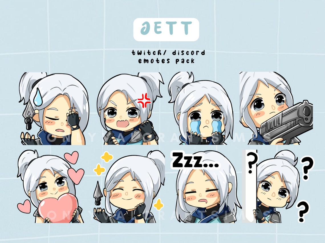 Jett Valorant Jett Valorant Twitch Emote Jett Valorant - Etsy Canada