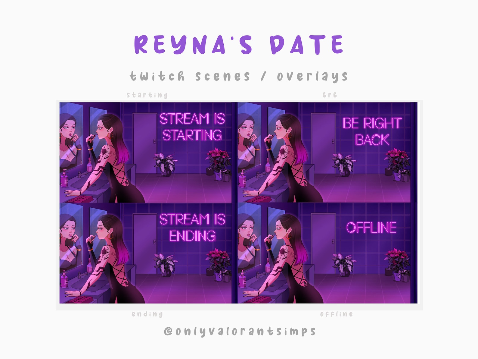 Valorant Reyna Twitch Screen, Valorant Twitch Screen, Valorant Reyna ...