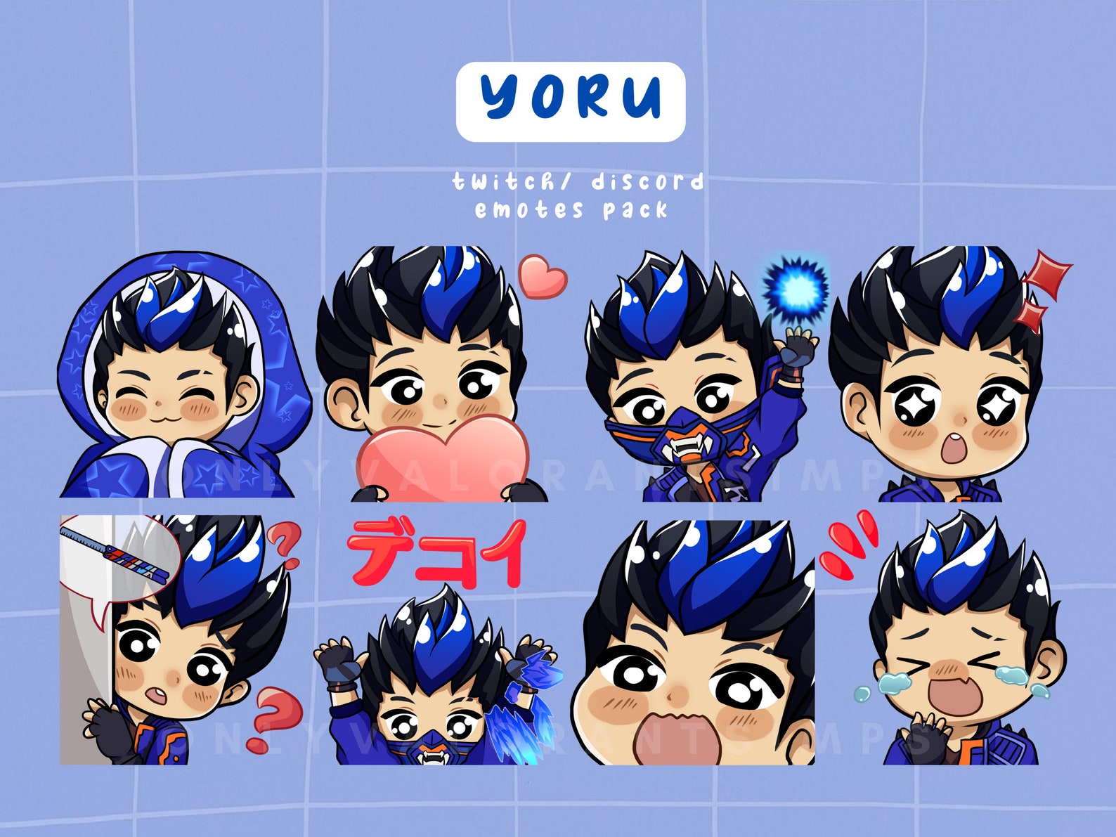 Yoru Valorant Yoru Valorant Twitch Emote Yoru Valorant - Etsy Canada