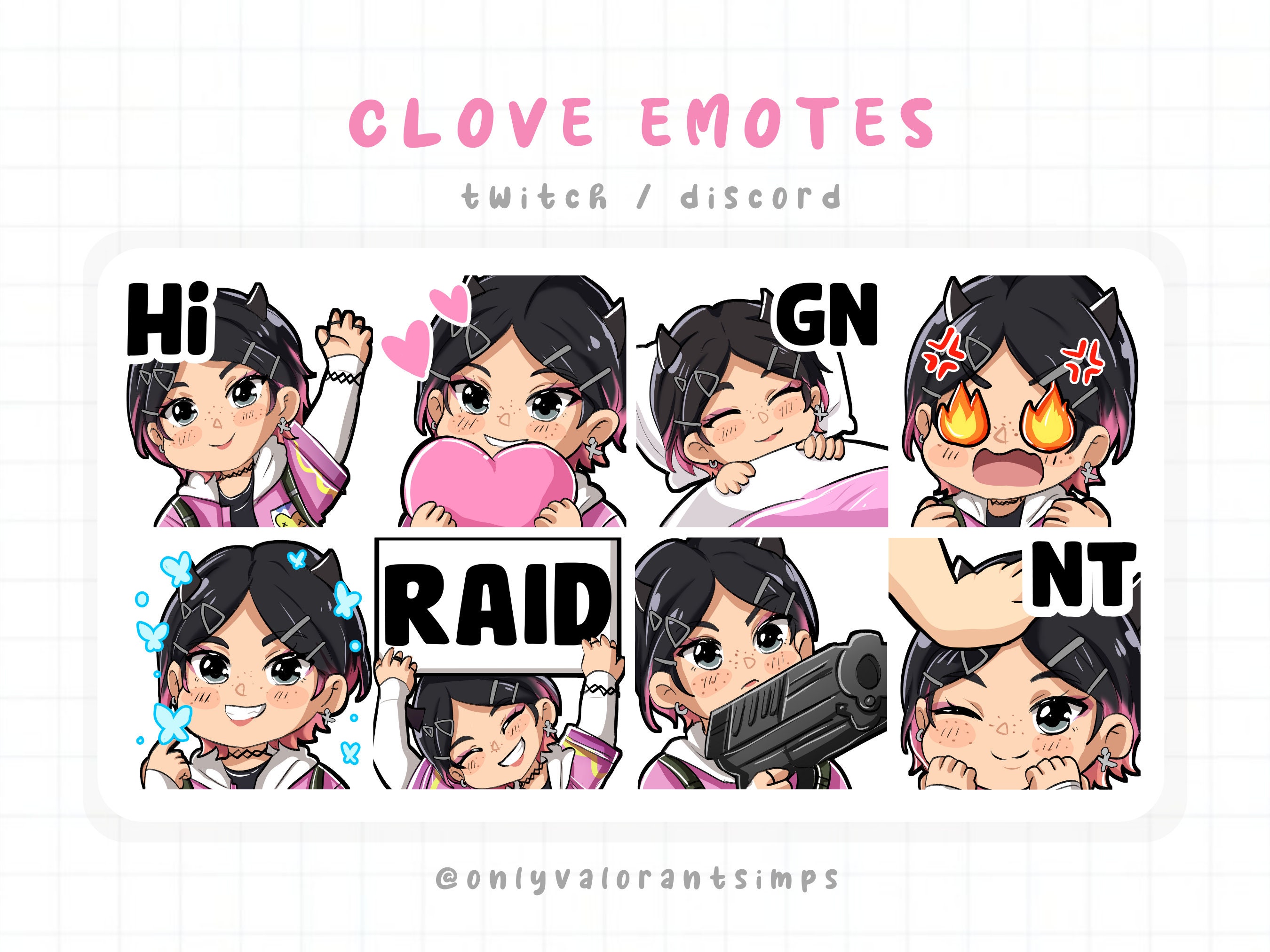 Clove Valorant Emote, Clove Emote, Clove Valorant, Clove Discord Twitch ...