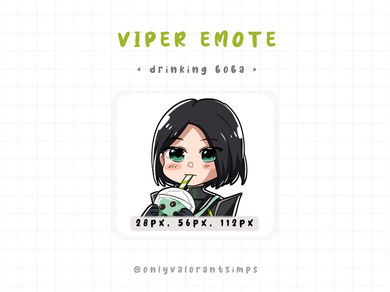 Valorant Viper Boba, Valorant Viper Twitch Emote, Viper Valorant ...
