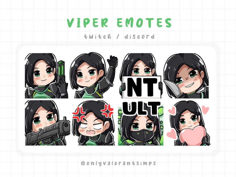 Viper Valorant Emote, Viper Valorant Twitch Emotes, Viper Valorant ...