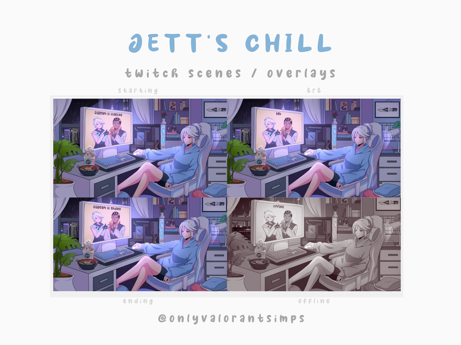 Valorant Jett Twitch Screen, Valorant Twitch Screen, Valorant Jett ...