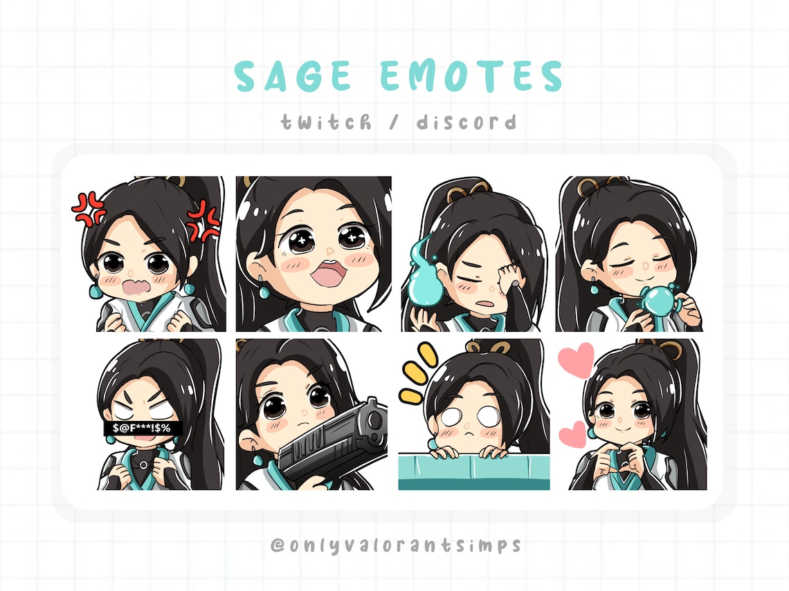 Sage Valorant Sage Valorant Twitch Emotes Sage Valorant - Etsy