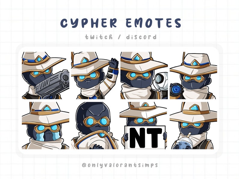 Cypher Valorant, Cypher Valorant Twitch Emotes, Cypher Valorant Discord ...