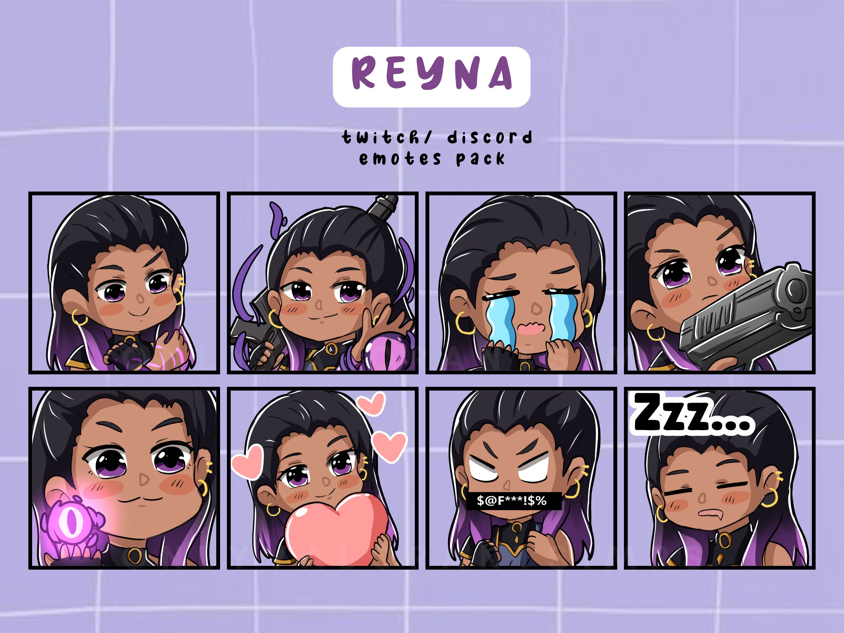 Reyna Valorant Reyna Valorant Twitch Emote Reyna Valorant - Etsy Singapore