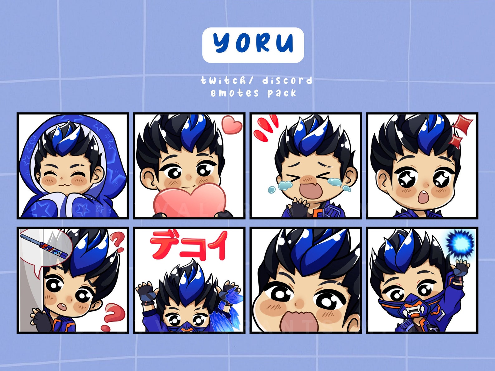 Yoru Valorant Yoru Valorant Twitch Emote Yoru Valorant - Etsy