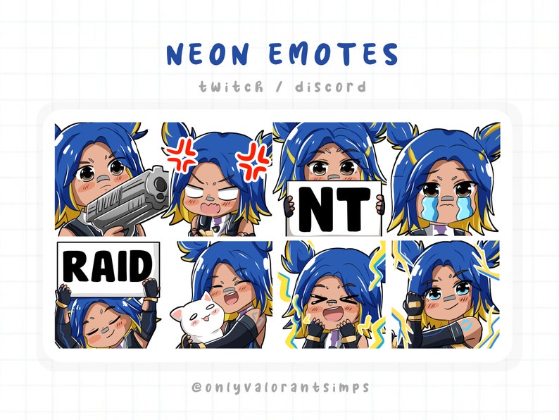 Neon Valorant, Neon Valorant Twitch Emotes, Neon Valorant Discord ...