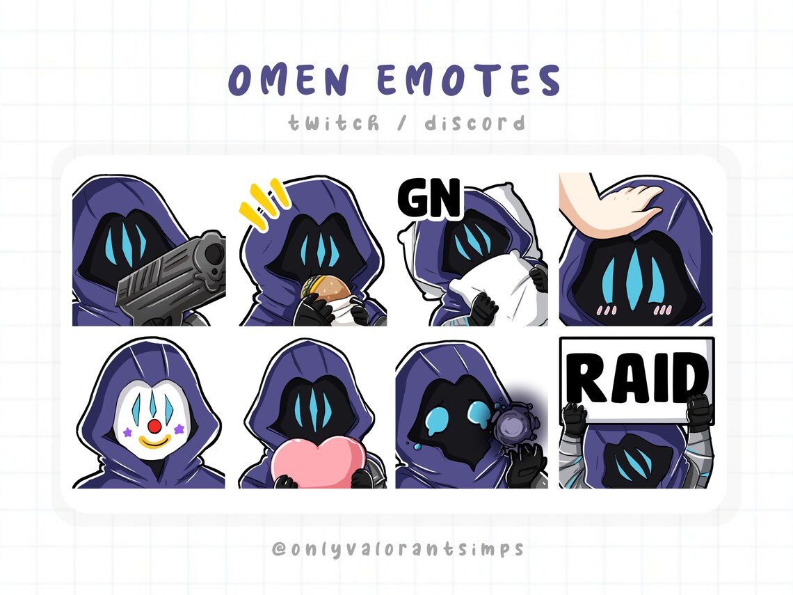 Omen Valorant Emote, Omen Emote, Omen Valorant, Omen Discord Emote ...