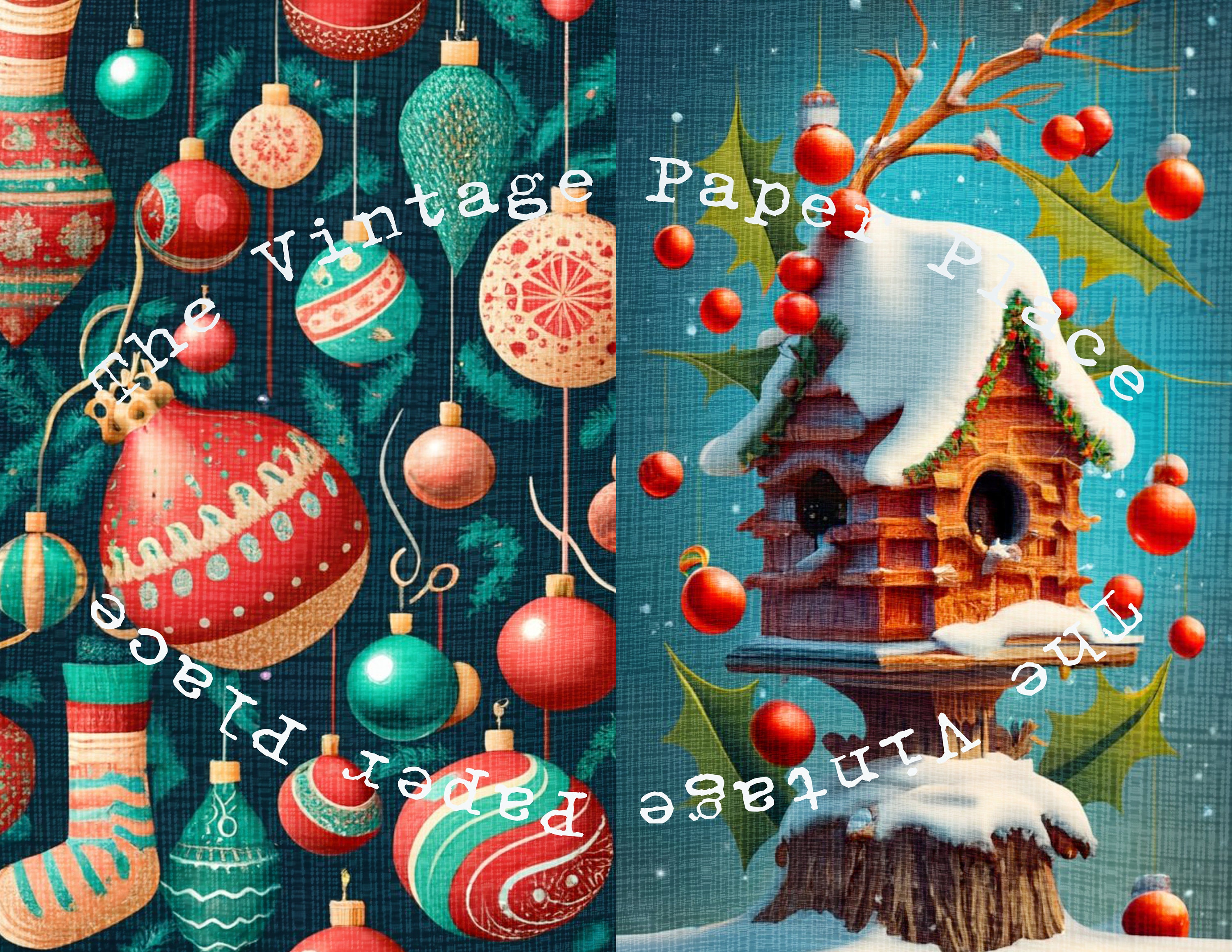 Holiday Time Digital Paper Collection for Journal Making - Etsy
