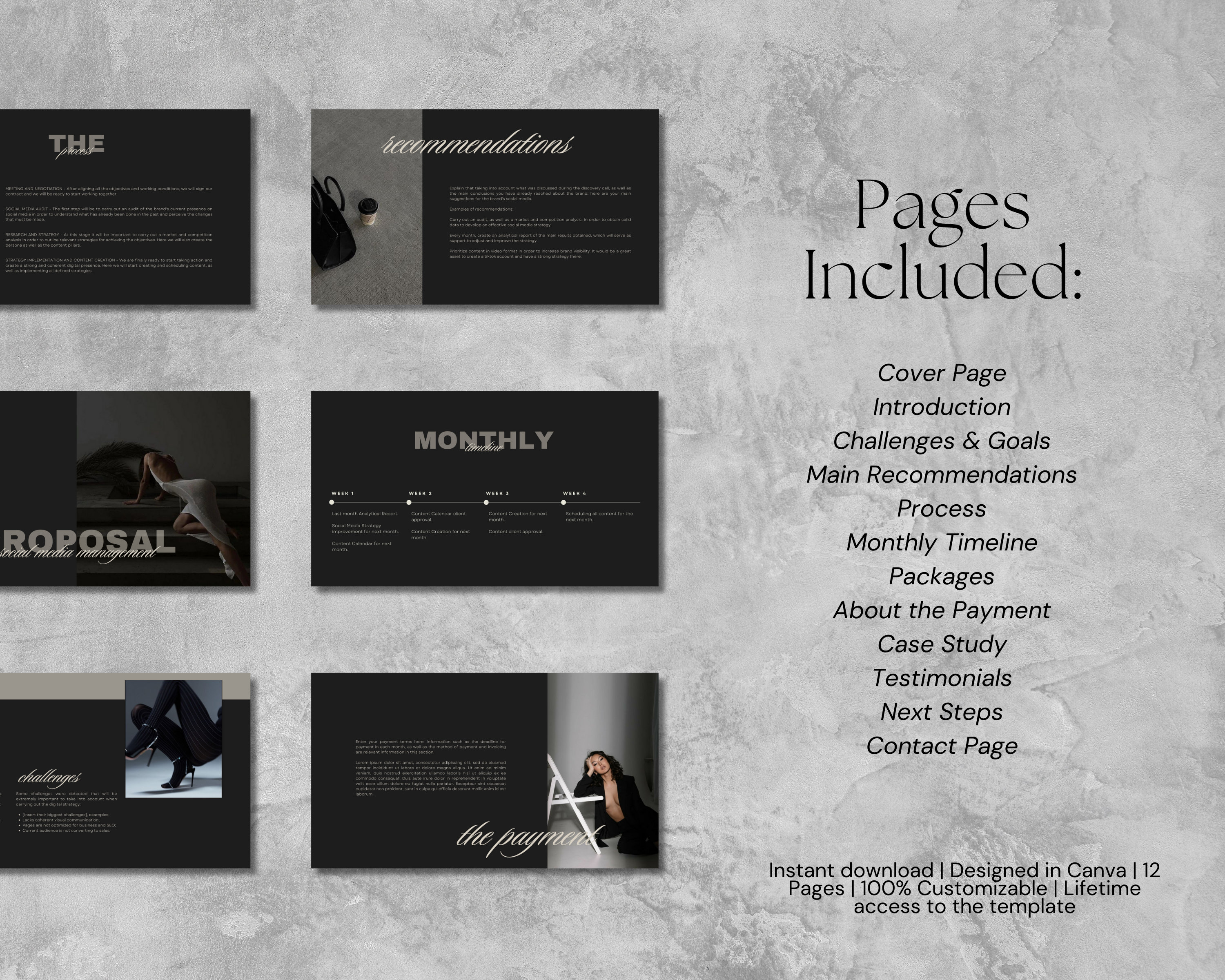 Social Media Potential Client Templates, Portfolio Template, Proposal ...