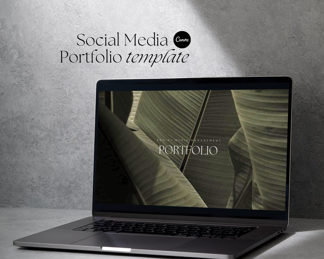 Social Media Portfolio Template, Minimal Social Media Management ...