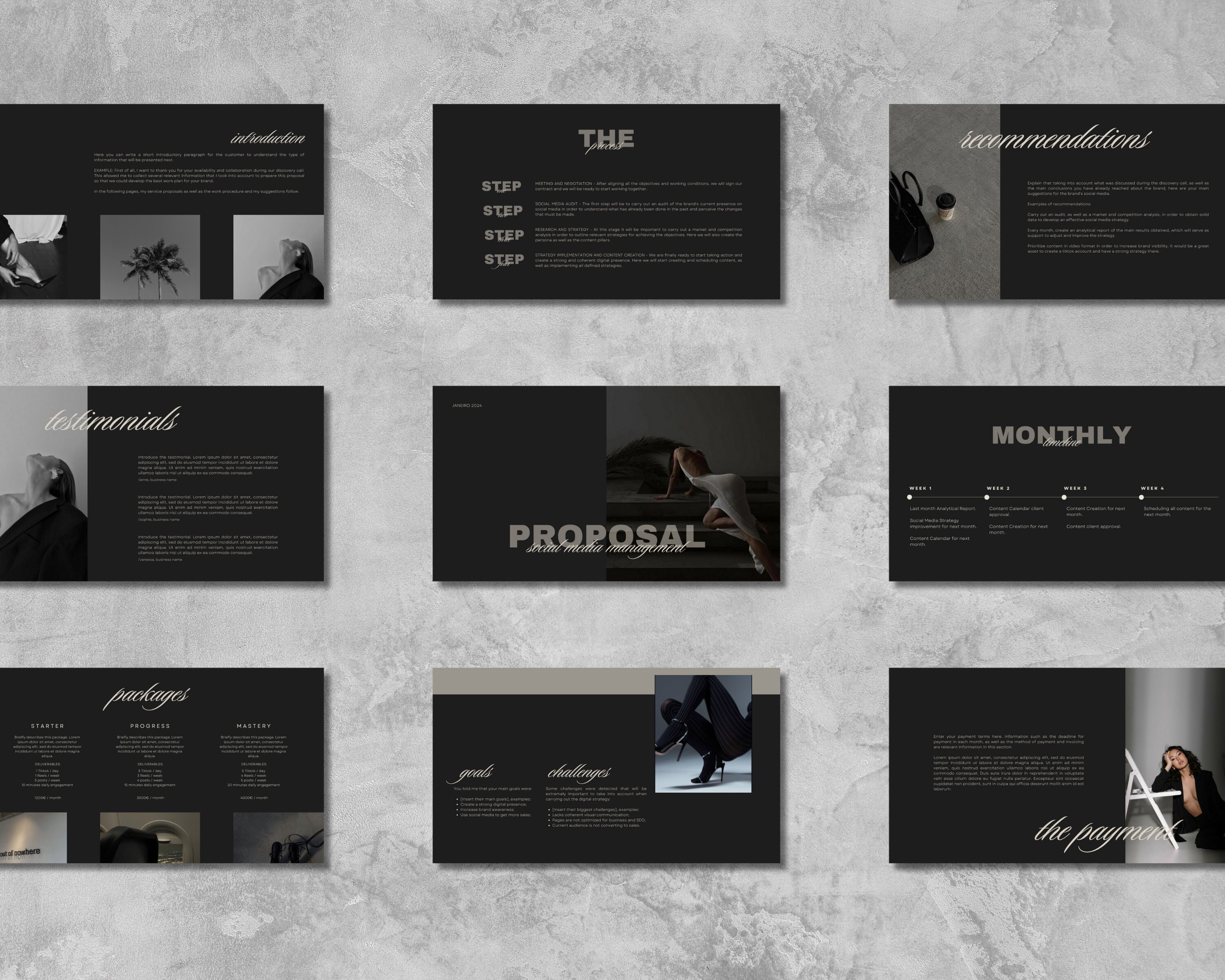 Social Media Potential Client Templates, Portfolio Template, Proposal ...