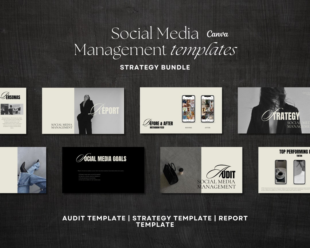 Social Media Manager Bundle Templates, Social Media Strategy, Social ...
