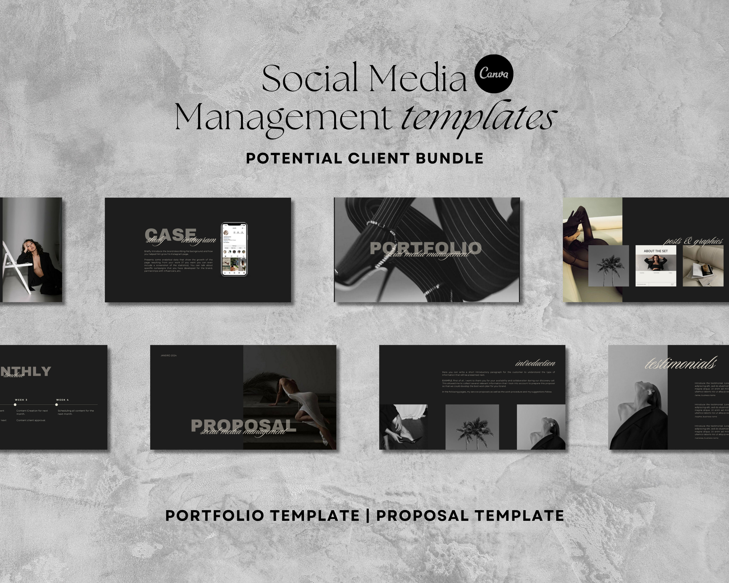 Social Media Potential Client Templates, Portfolio Template, Proposal ...