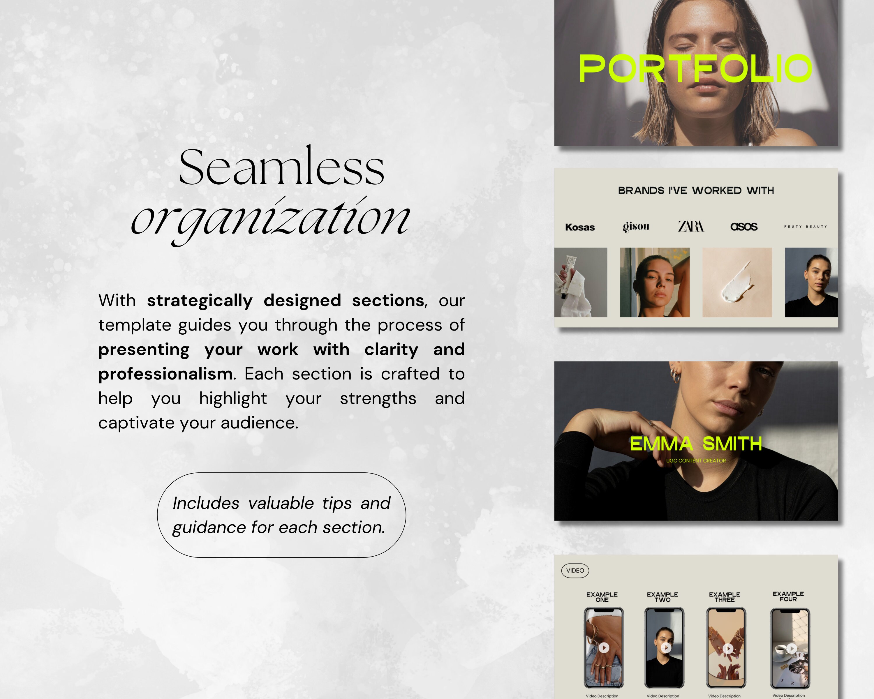 UGC Portfolio Website, UGC Portfolio Template, Influencer Portfolio ...