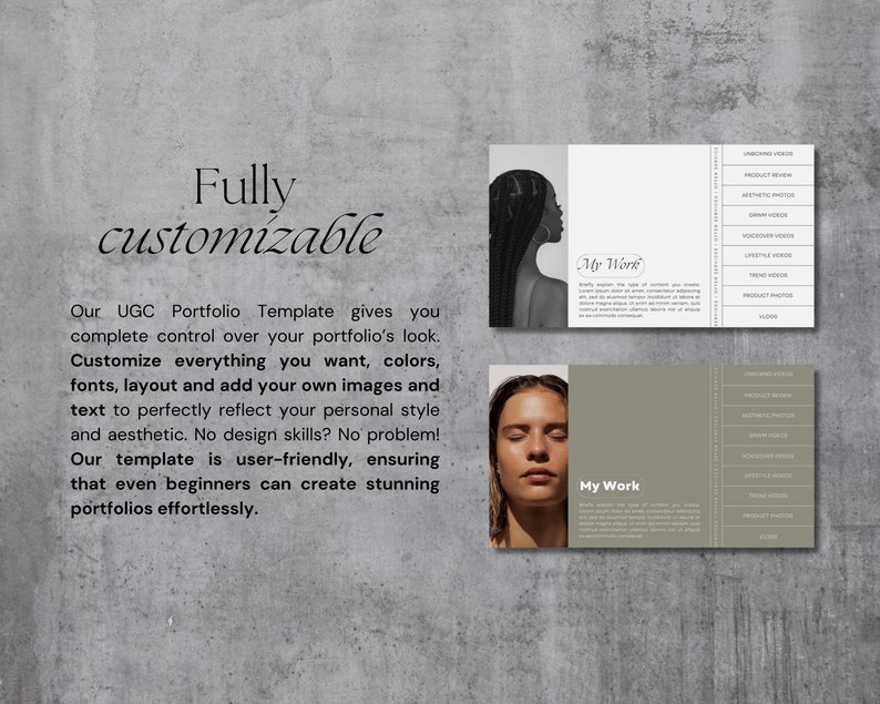 Minimal UGC Portfolio, UGC Website Template, Portfolio Template, UGC Creator, Canva Website - Etsy