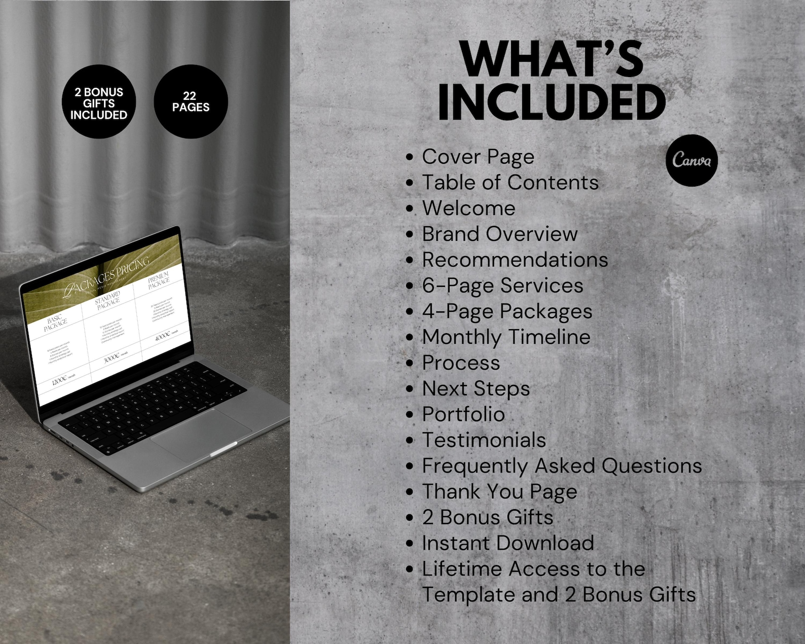 Social Media Services & Pricing Guide Template: Customizable Canva ...