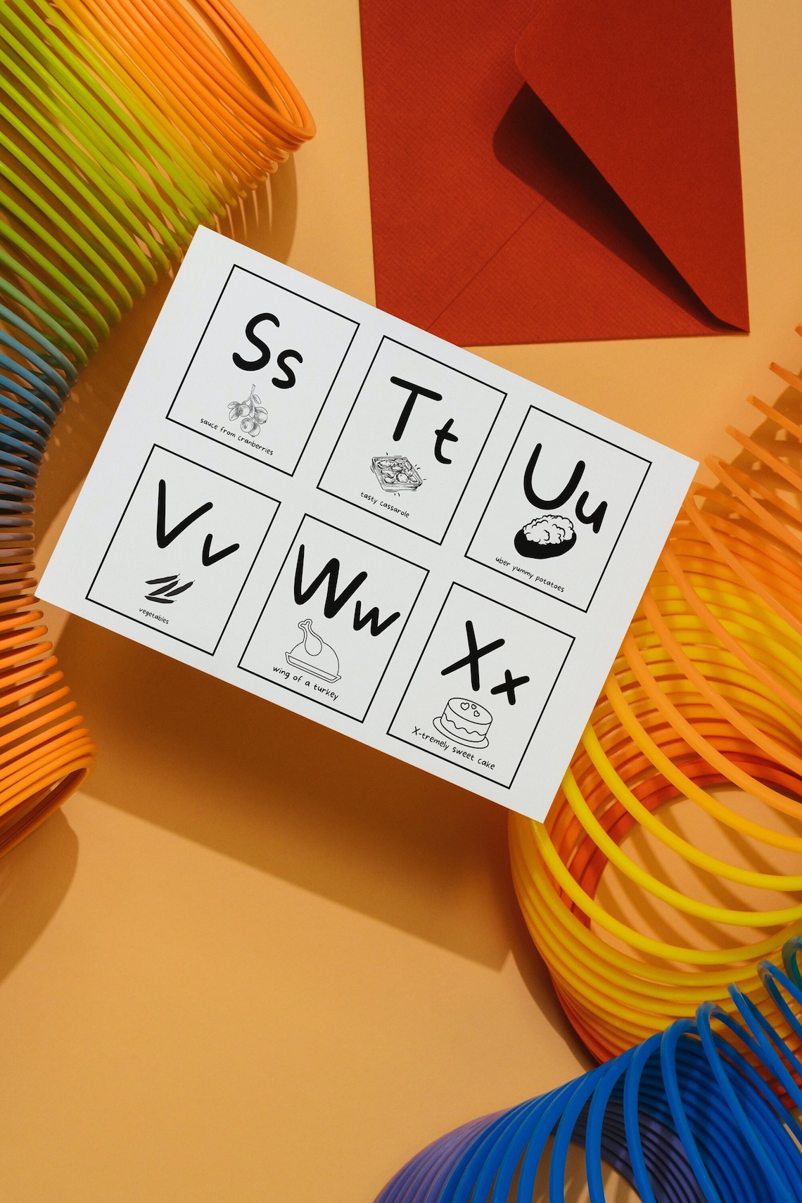 Thanksgiving ABC Flashcards Thanksgiving Alphabet Flashcards - Etsy