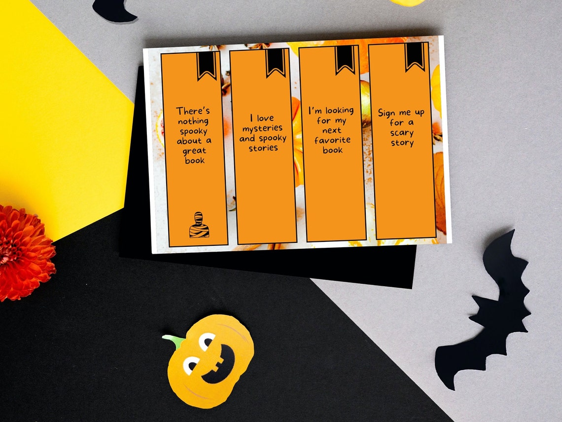 Halloween Bookmarks, Printable Bookmarks for Halloween, Halloween ...