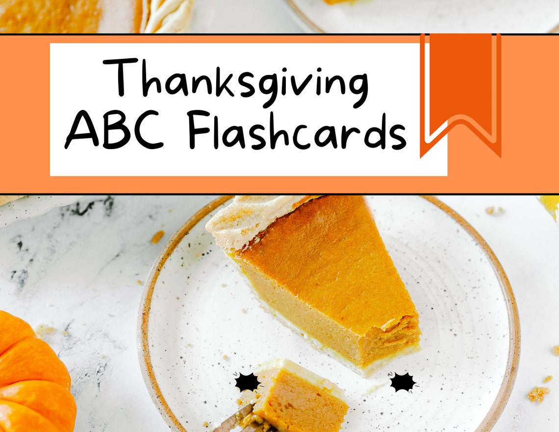 Thanksgiving ABC Flashcards Thanksgiving Alphabet Flashcards - Etsy