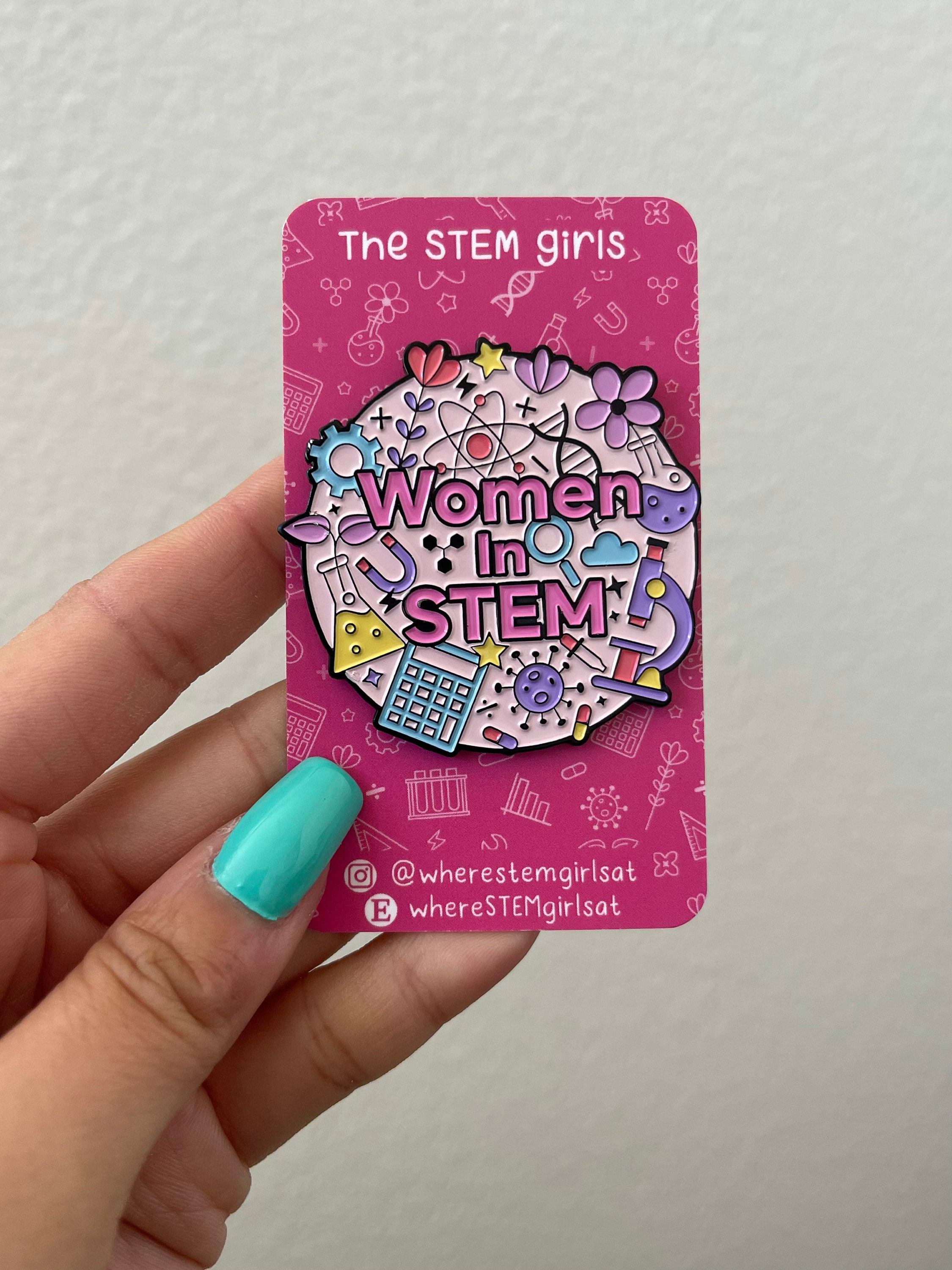 STEM Teacher Appreciation Gift, Women in Stem Enamel Pin, Microbiology Lab Tech Science Student ...