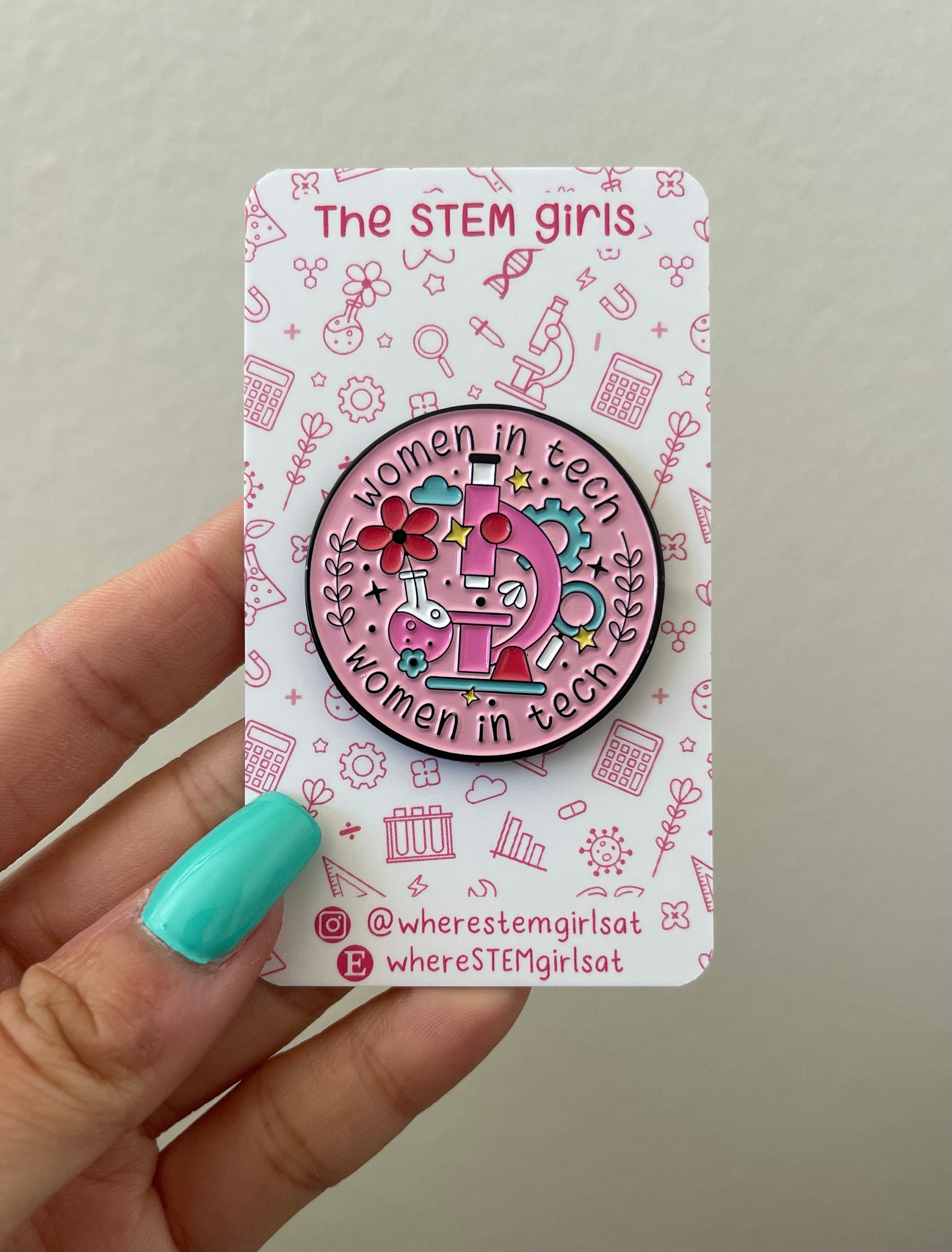 STEM Teacher Appreciation Gift, Women in Stem Enamel Pin, Microbiology ...