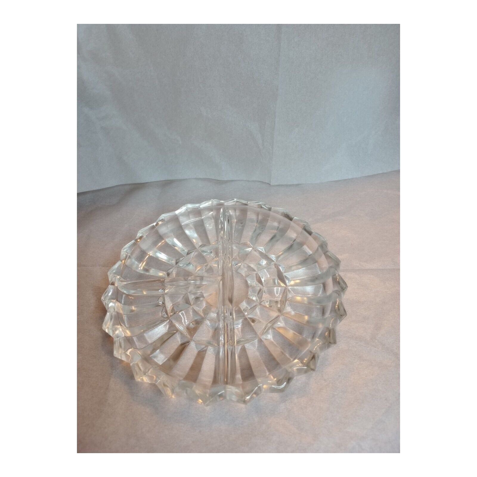 Vintage Indiana Glass Divided Relish Dish Clear 7" 3 Part Round 1007 - Etsy