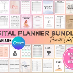 200+ DIGITAL CANVA Templates. Bundle. Done for You. PLR. Planners ...