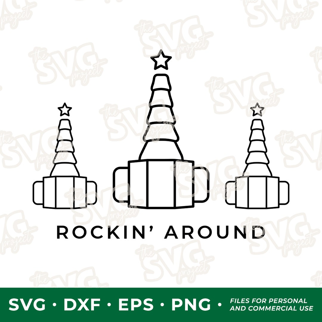 Rockin' Around the O2 Christmas Tree SVG Vinyl Cutting File Oxygen Flow ...