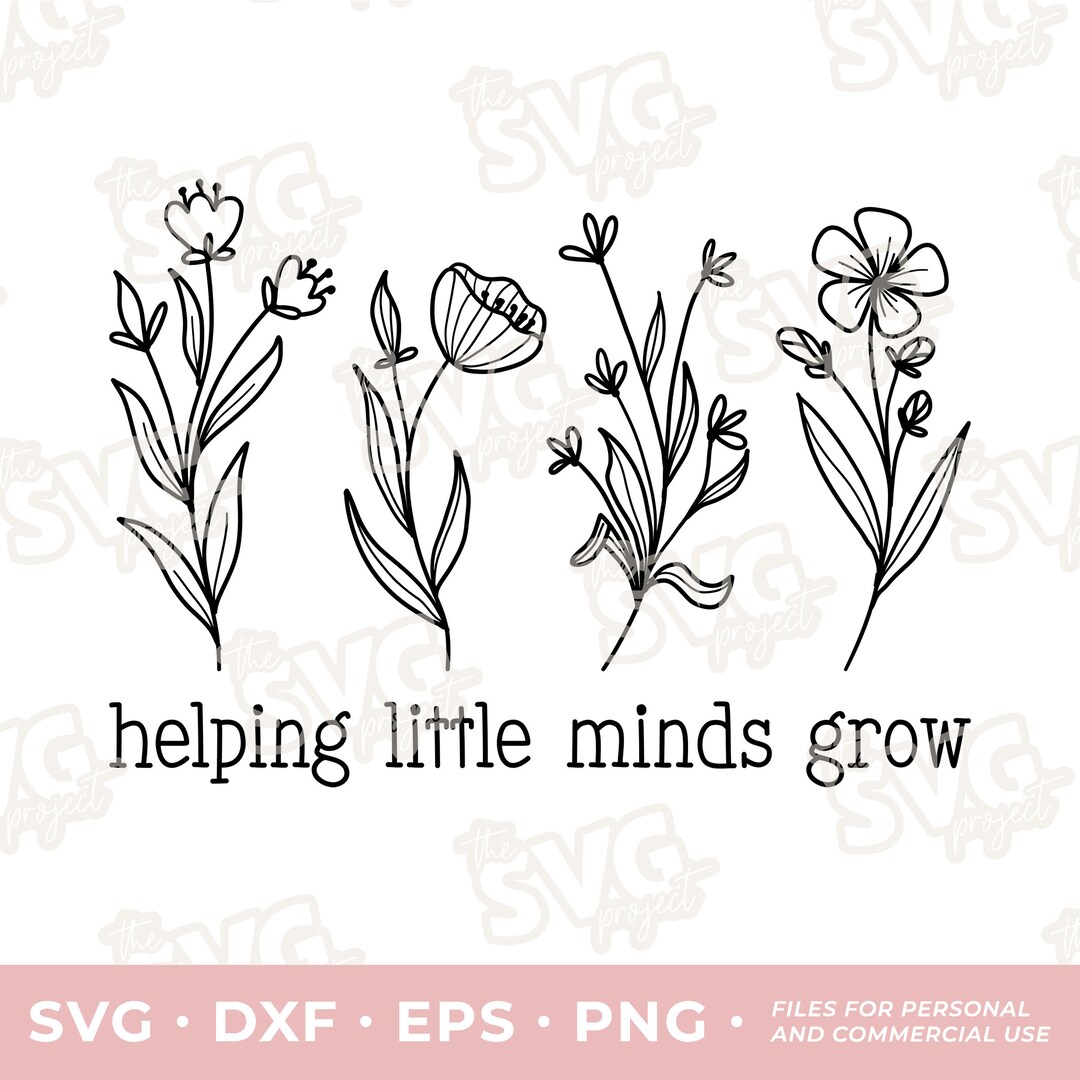 Helping Little Minds Grow | SVG Vinyl Cutting Files | Teacher ...