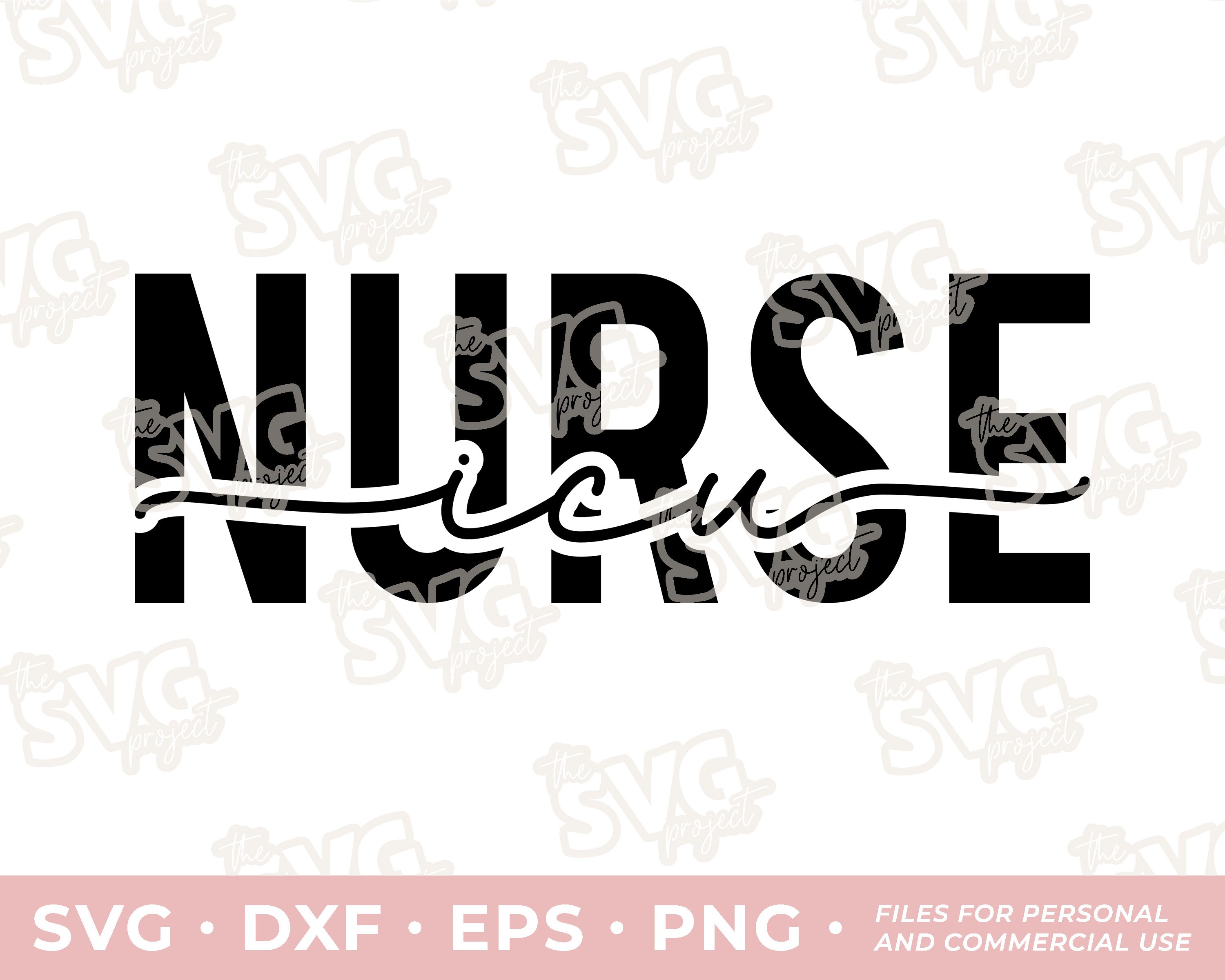 ICU Nurse SVG Vinyl Cutting File Personal Commercial - Etsy