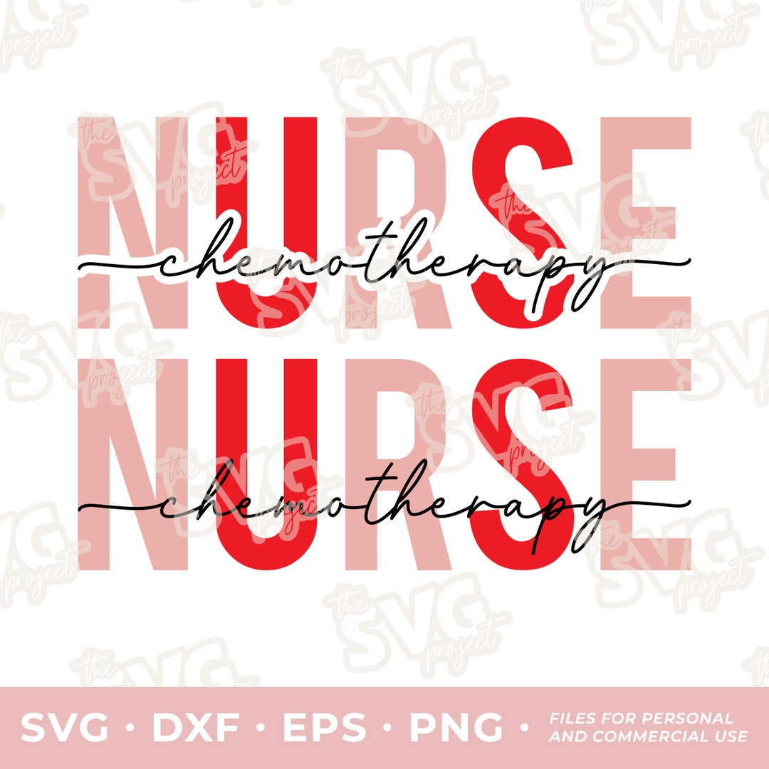 Chemotherapy Nurse SVG Sublimation, DTG Printing Clipart File Cancer ...