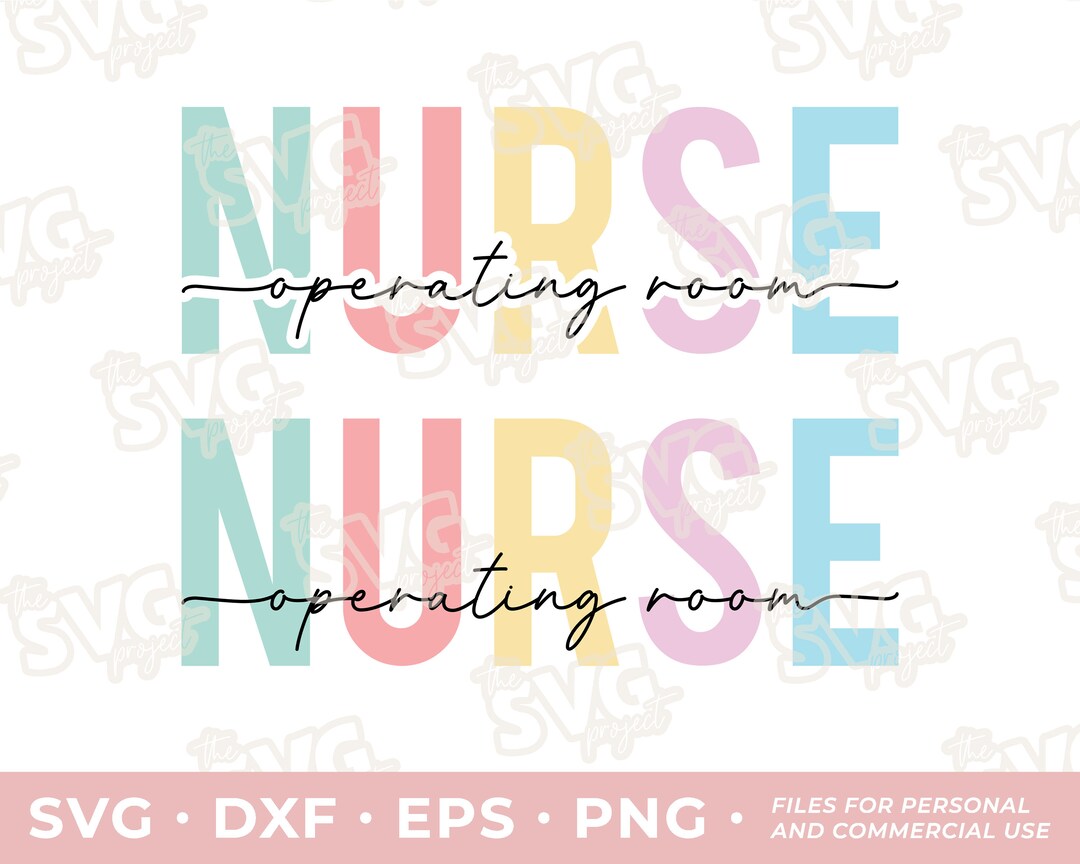 Operating Room Nurse SVG Sublimation DTG Printing Clipart - Etsy