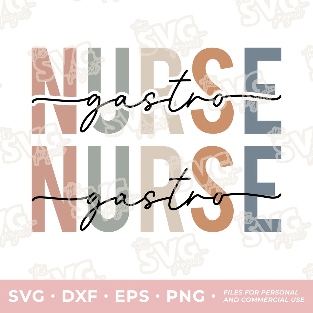 Gastro Nurse SVG Sublimation, DTG Printing Clipart File ...