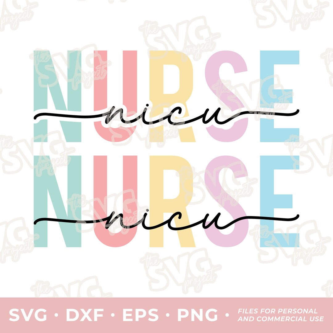 NICU Neonatal Nurse SVG Sublimation, DTG Printing Clipart File Preemie ...