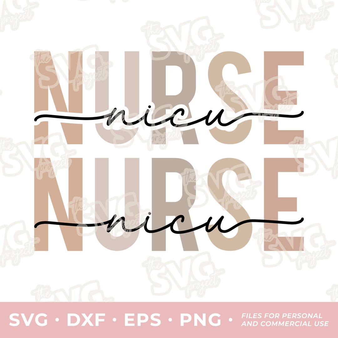 NICU Neonatal Nurse SVG Sublimation, DTG Printing Clipart File Preemie ...