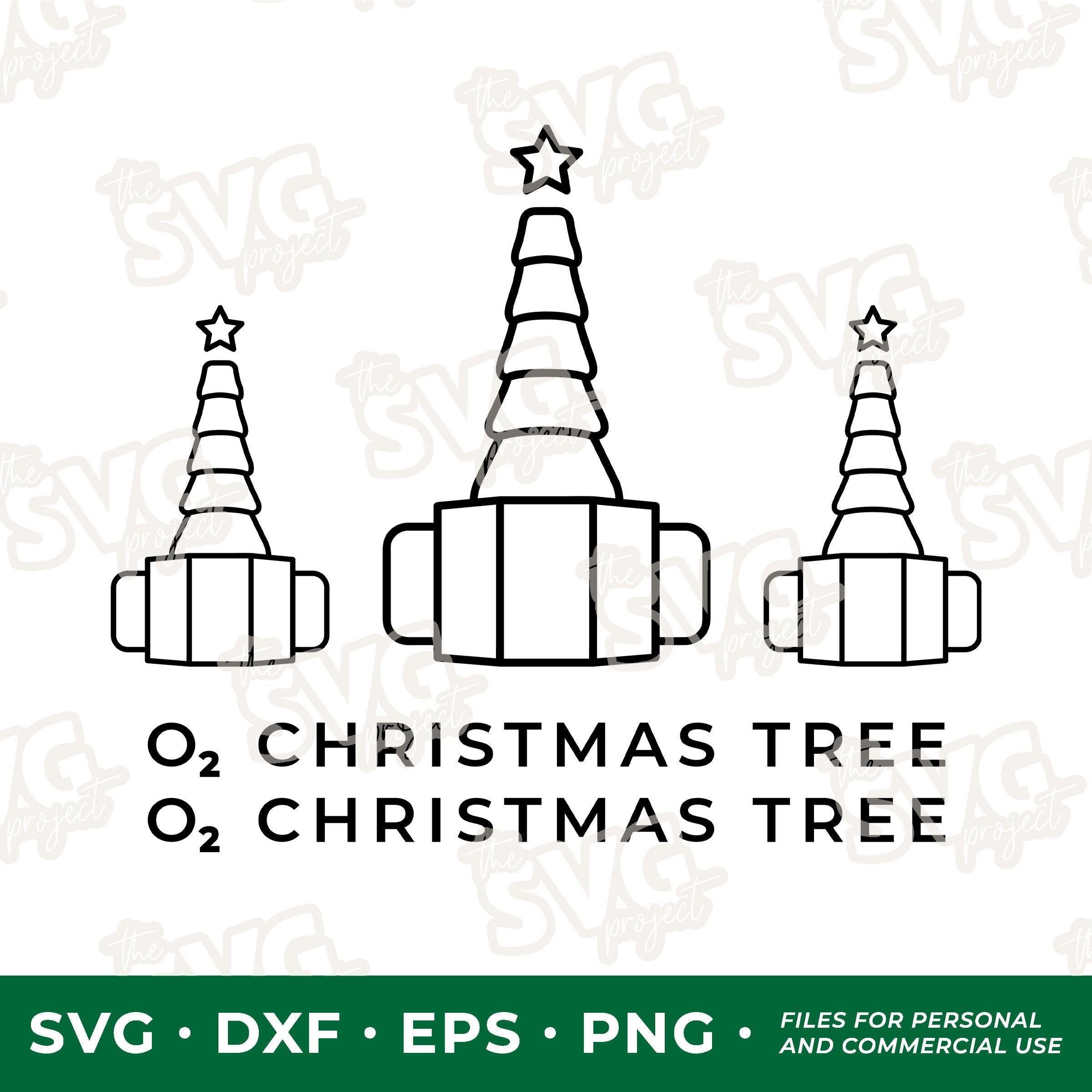 O2 Christmas Tree SVG Vinyl Cutting File Oxygen Flow Meter Icon ...