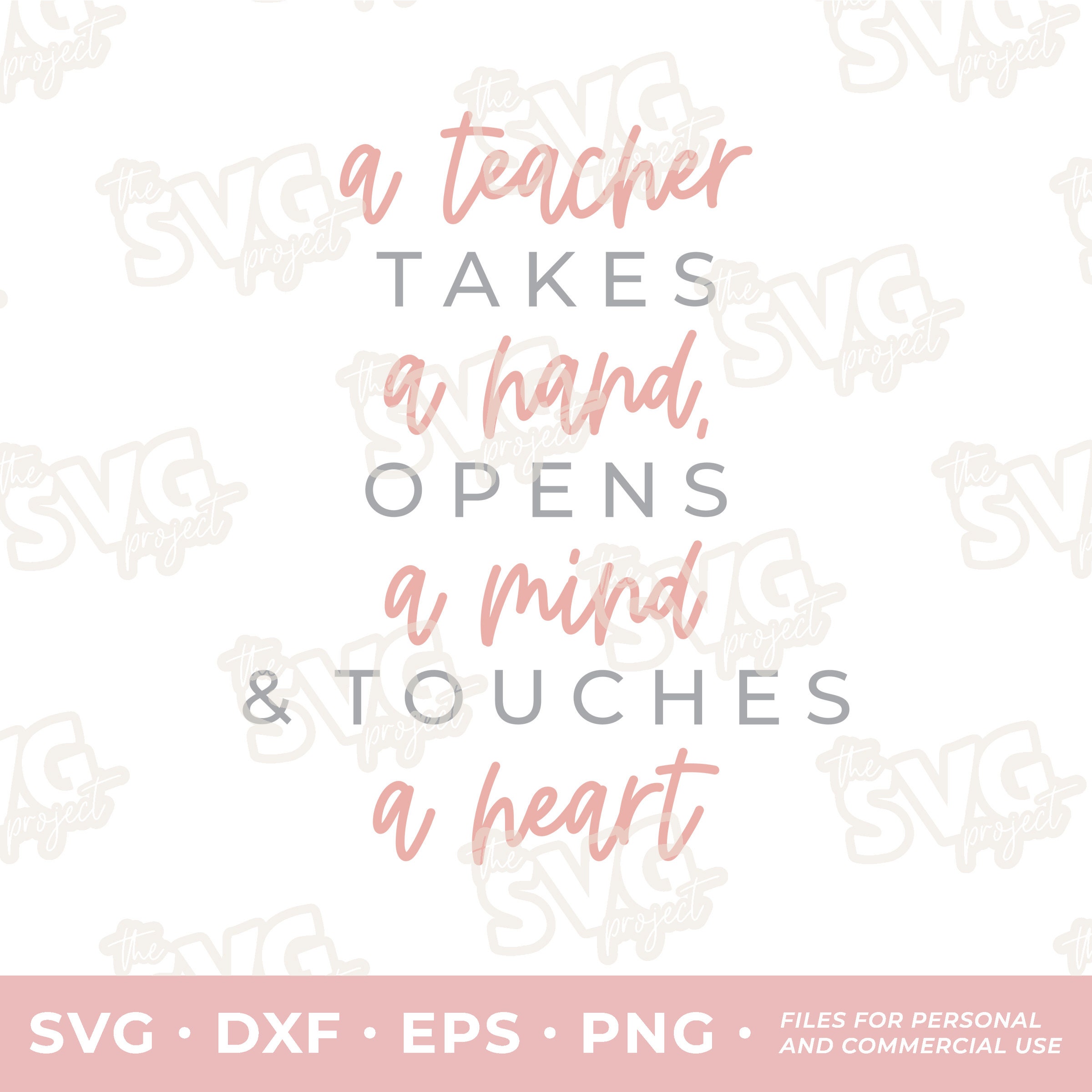 A Teacher Takes a Hand Opens a Mind & Touches a Heart - Etsy