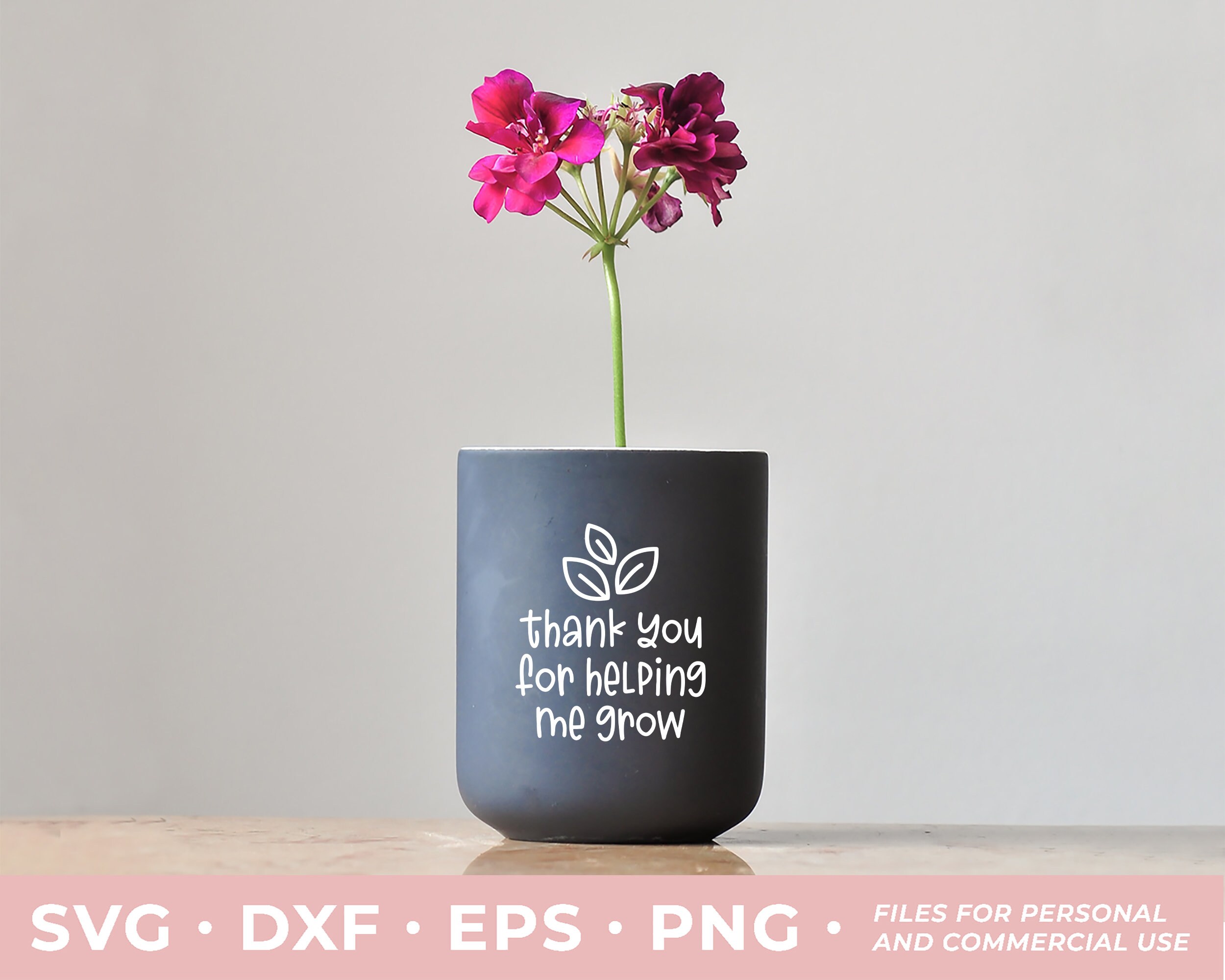 Thank You for Helping Me Grow Bundle SVG Vinyl Cutting Files - Etsy ...