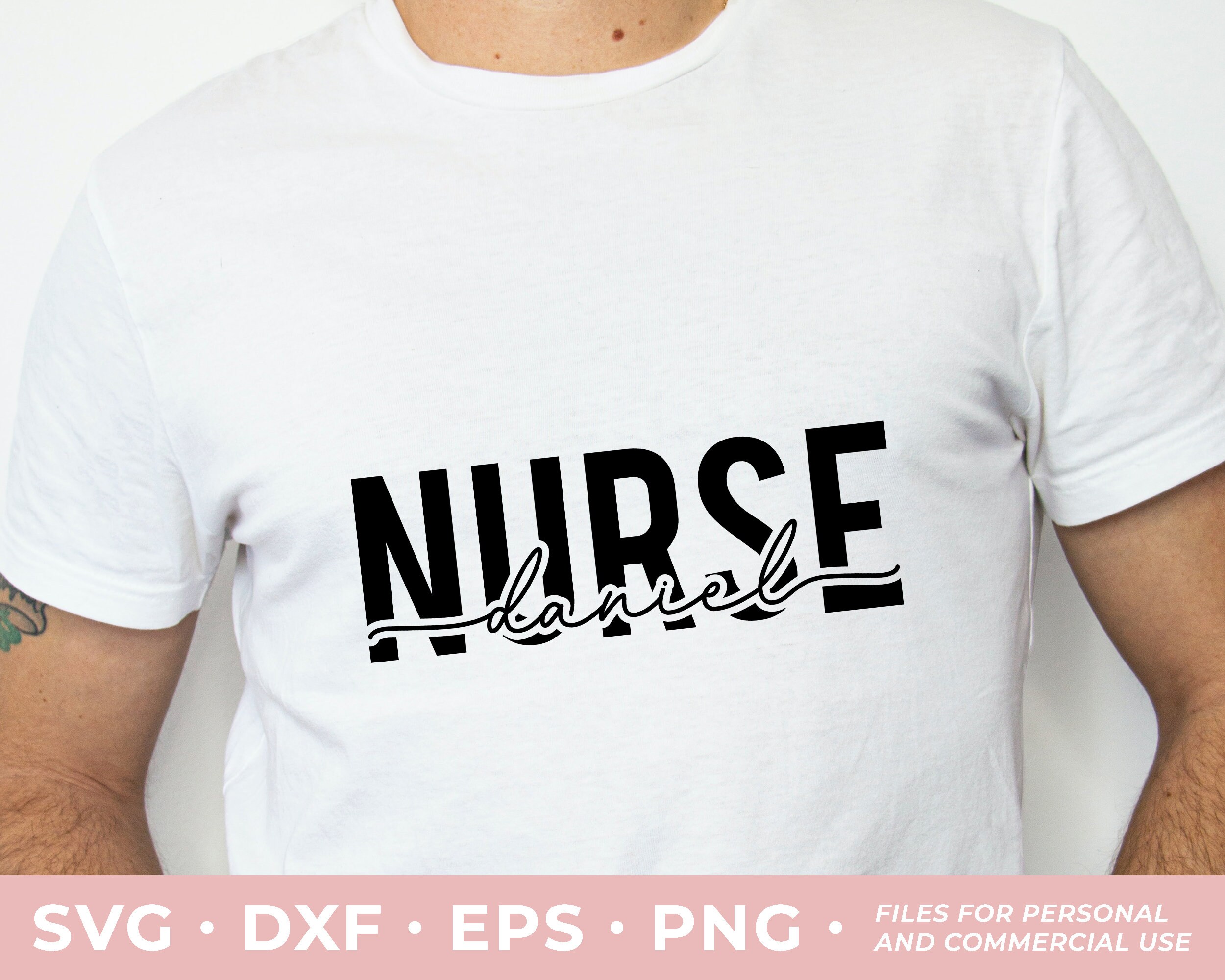 Custom Nursing SVG Personalized Vinyl Cutting Graphics Bespoke Nurse ...