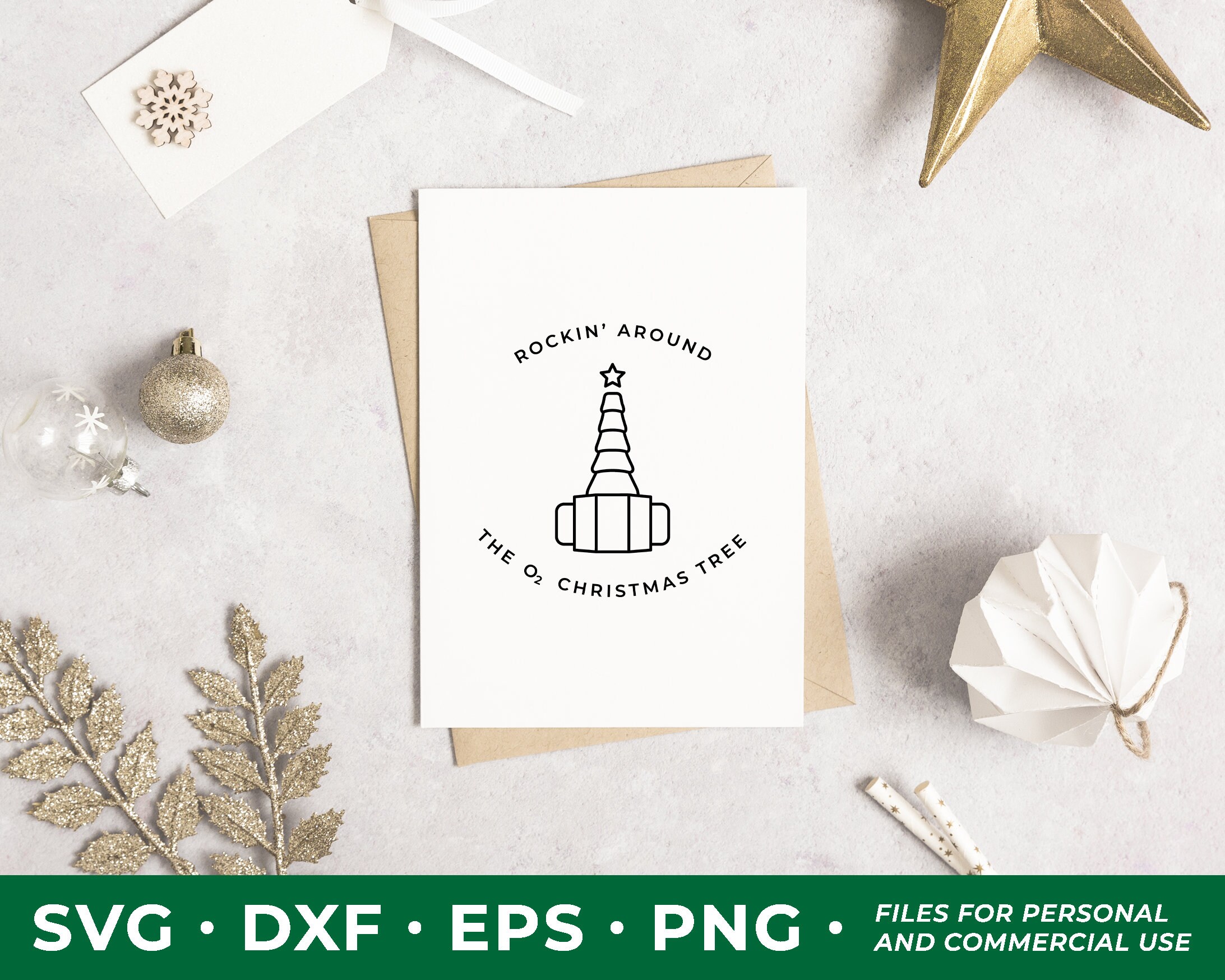 Rockin' Around the O2 Christmas Tree SVG Vinyl Cutting - Etsy