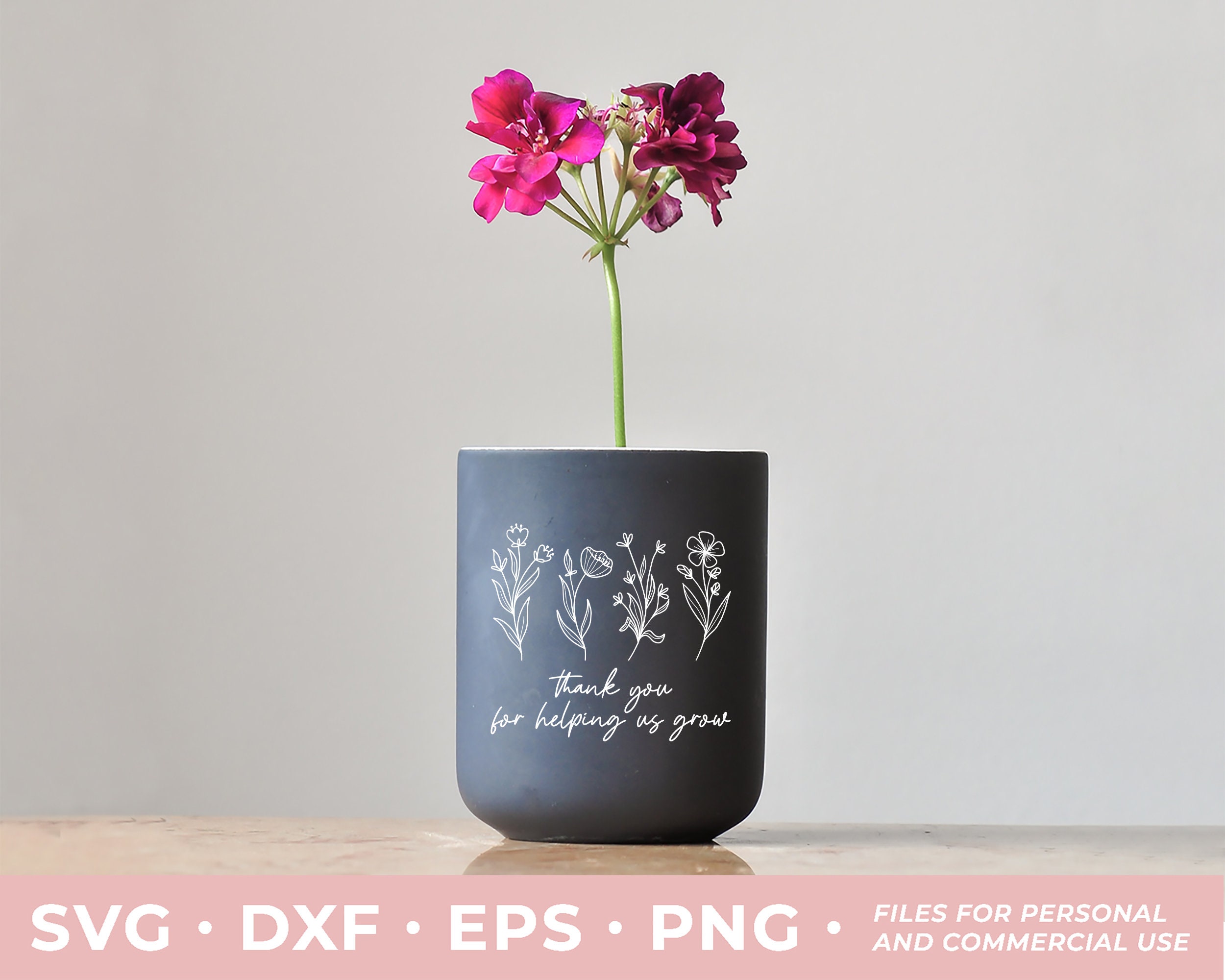 Thank You for Helping Us Grow SVG Vinyl Cutting Files for - Etsy