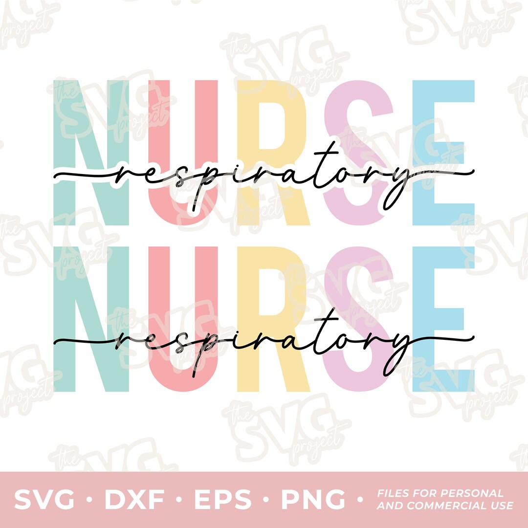 Respiratory Nurse SVG Sublimation, DTG Printing Clipart File Pulmonary ...