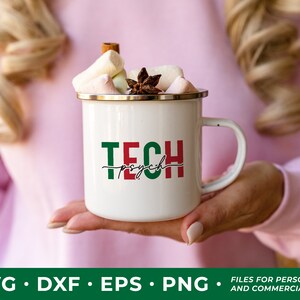 Psych Tech SVG Sublimation, DTG Printing Clipart File Festive ...