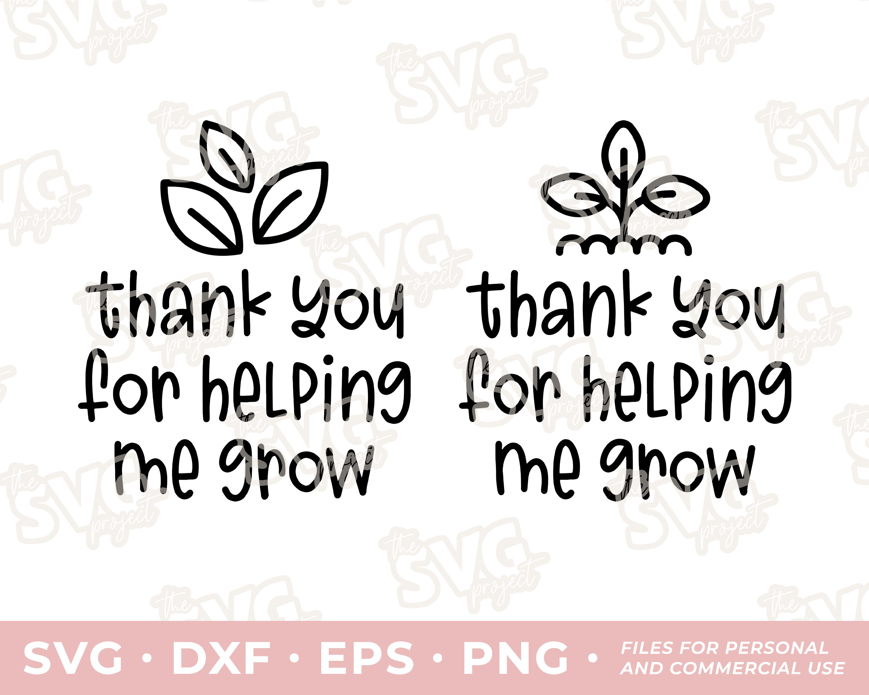Thank You for Helping Me Grow Bundle SVG Vinyl Cutting Files - Etsy ...
